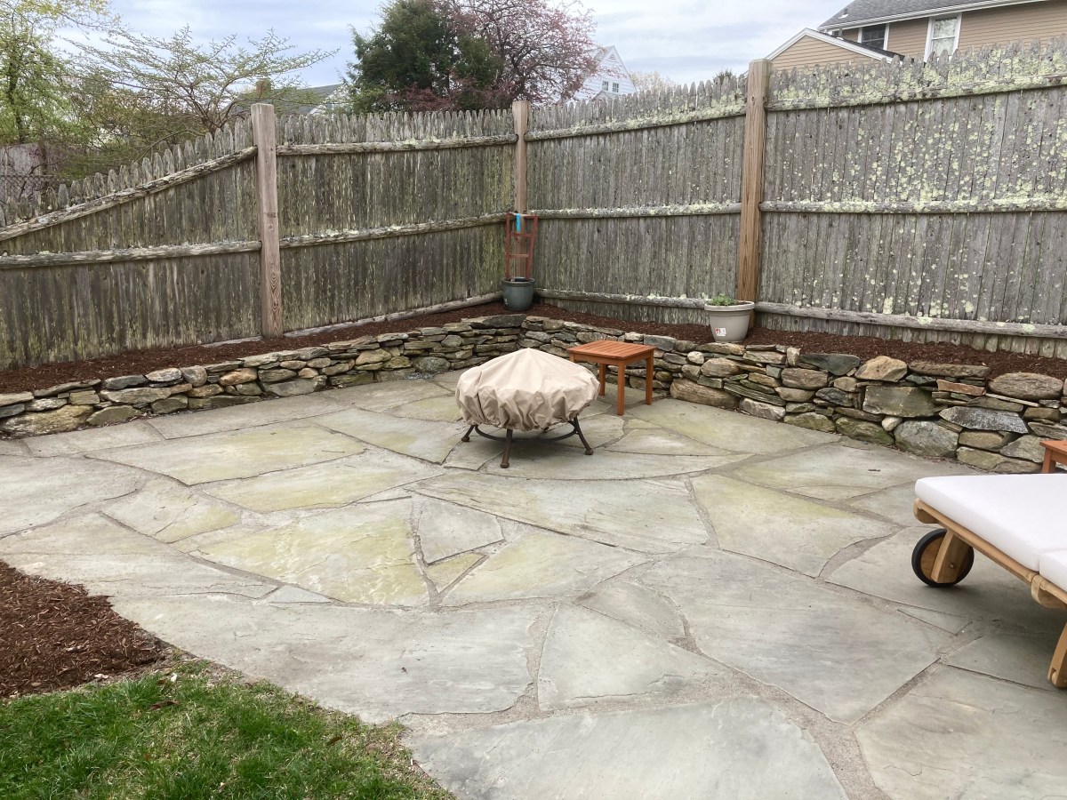 New England Fieldstone Wall and Irregular Flagstone Patio – Jay Leonard ...